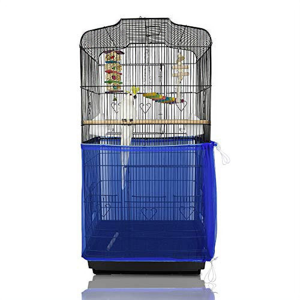 Extra Large Bird Cage Seed Catcher Birdcage Seeds Guard Skirt Nylon ...