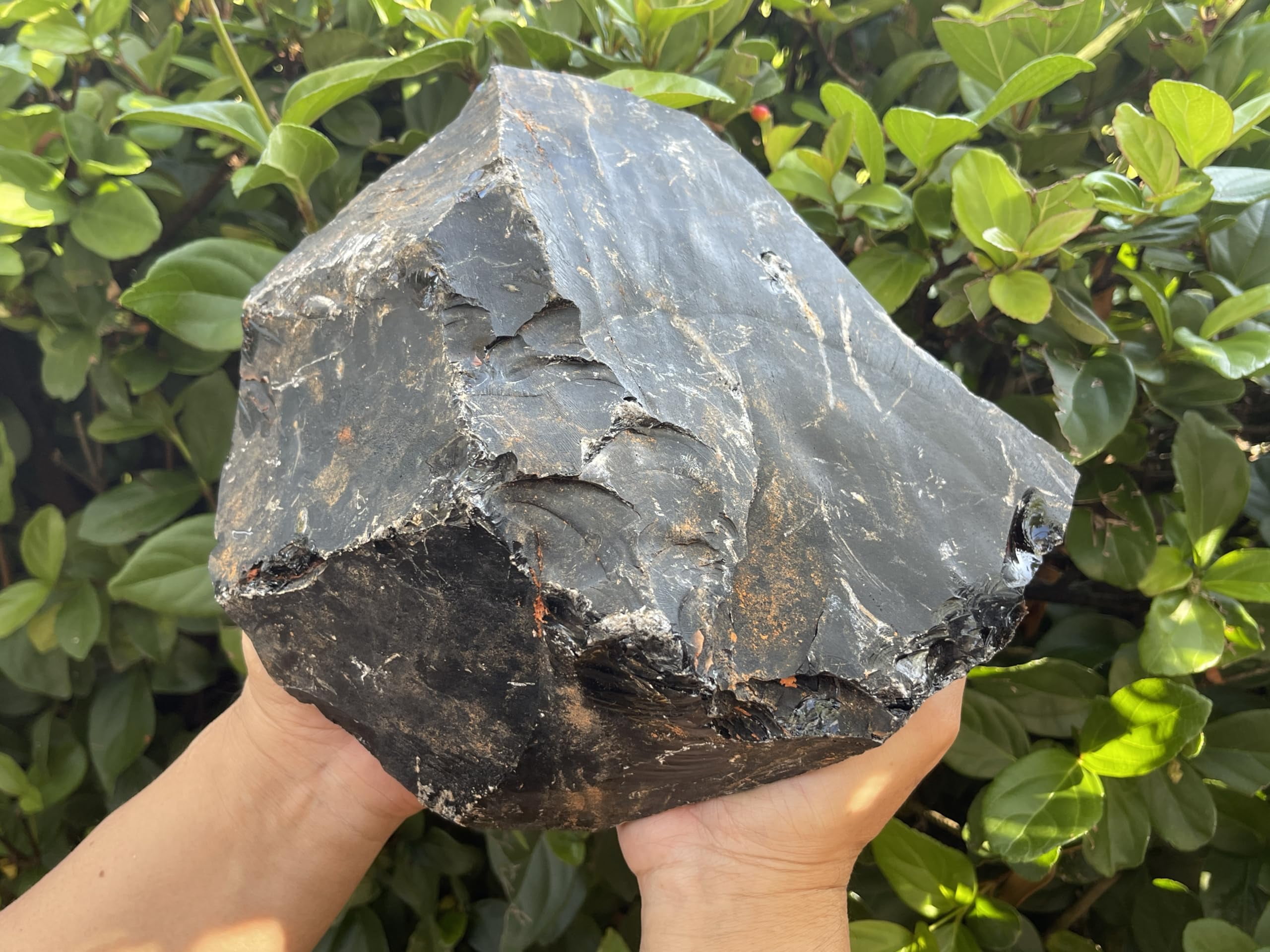 Extra Large Black Obsidian Rough Stones, 3-10" Natural Black Obsidian ...