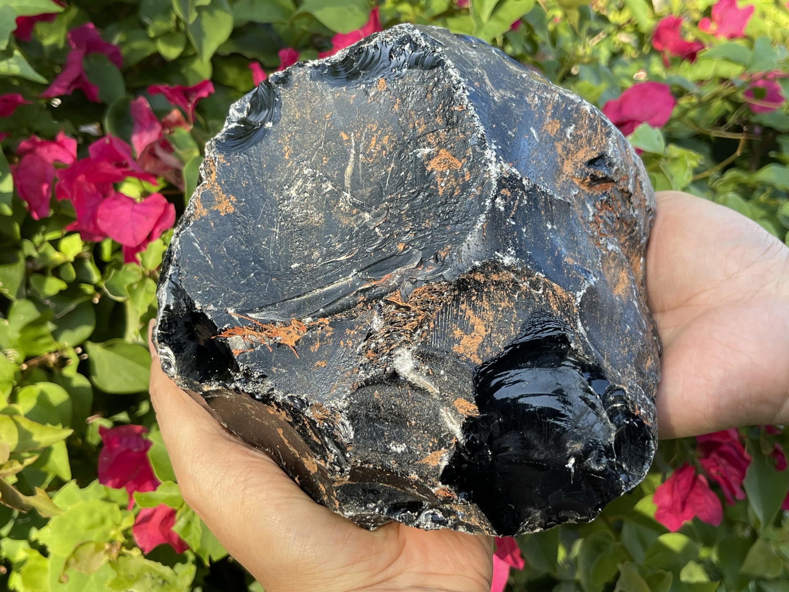 Extra Large Black Obsidian Rough Stones, 3-10" Natural Black Obsidian ...
