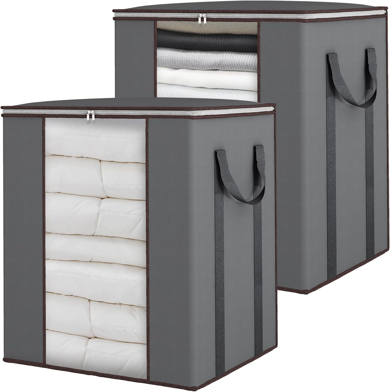 Tomnk Woo Blanket Storage Bags, 2 Pack Extra Large 120L Comforter ...