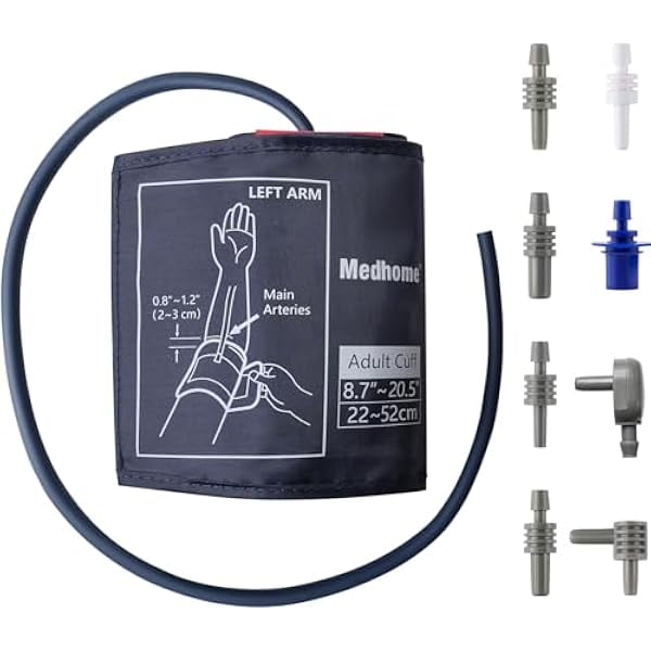 Extra Large Blood Pressure Cuff Upper Arm 8.7"-20.5"(22-52cm) XL ...