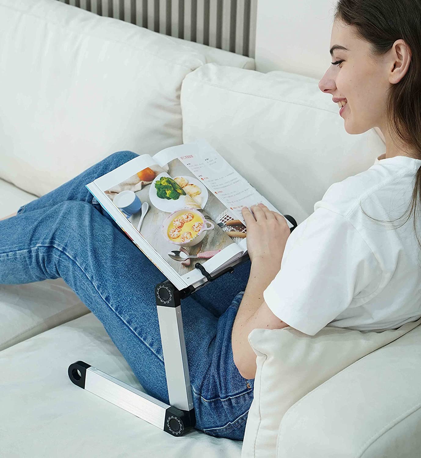 Extra Large Book Stand Adjustable for Bed Sofa, Multifunctional Laptop ...