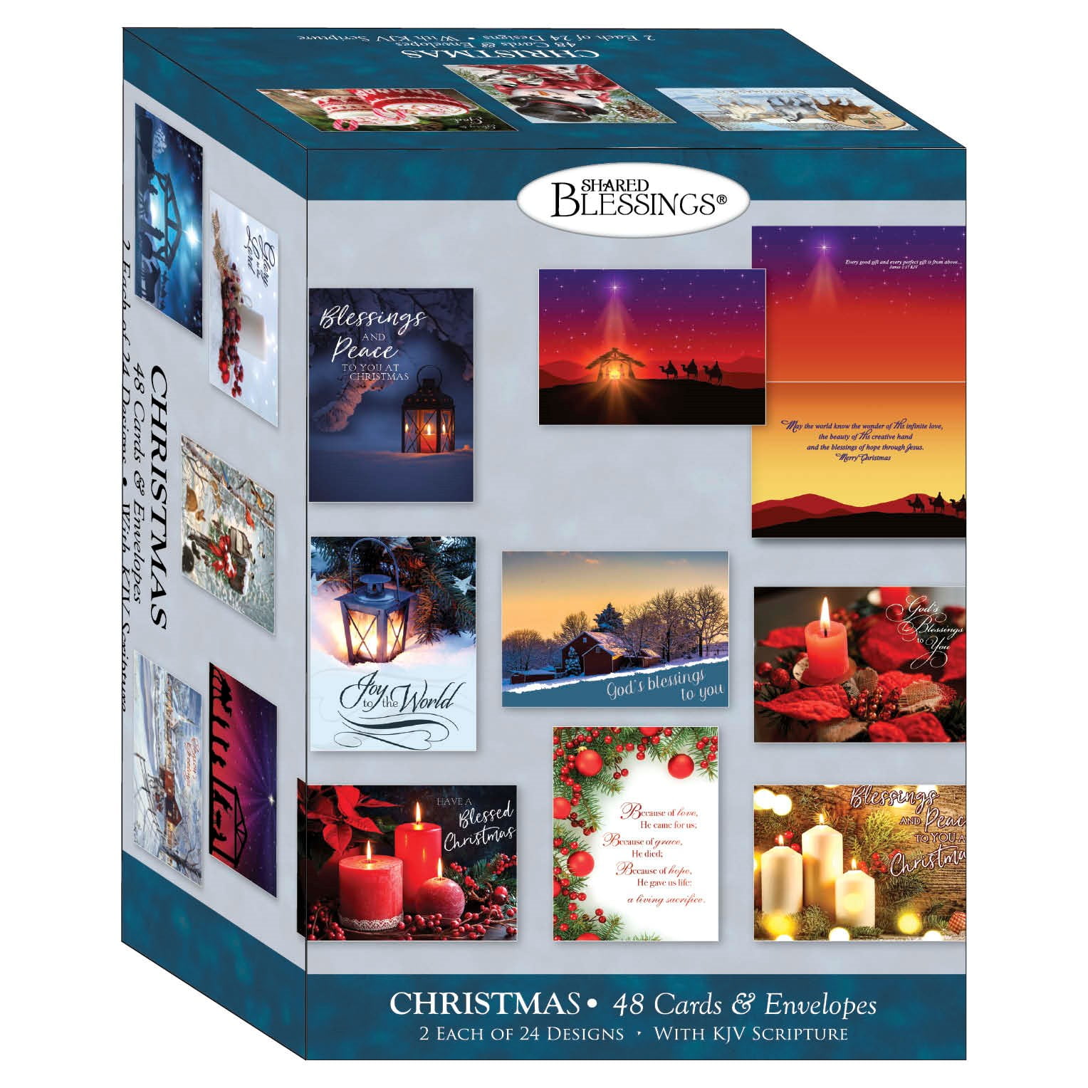 Extra Large Boxed Christmas Card Assortment - God's Blessings - 48 ...