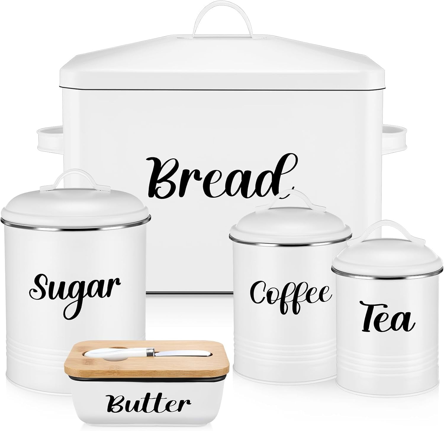 Extra Large Bread Box for Kitchen Counter Farmhouse, Metal Bread Bin ...