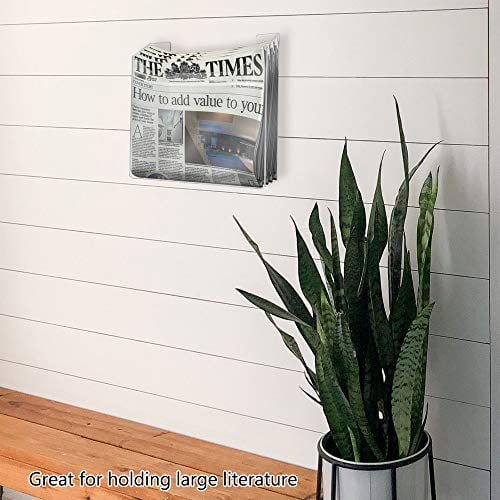 Extra Large Brochure Holder 13.75” Wide Clear Acrylic Wall Mount ...