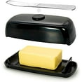 Extra Large Butter Dish with Lid and Knife, European Size Magnetic ...