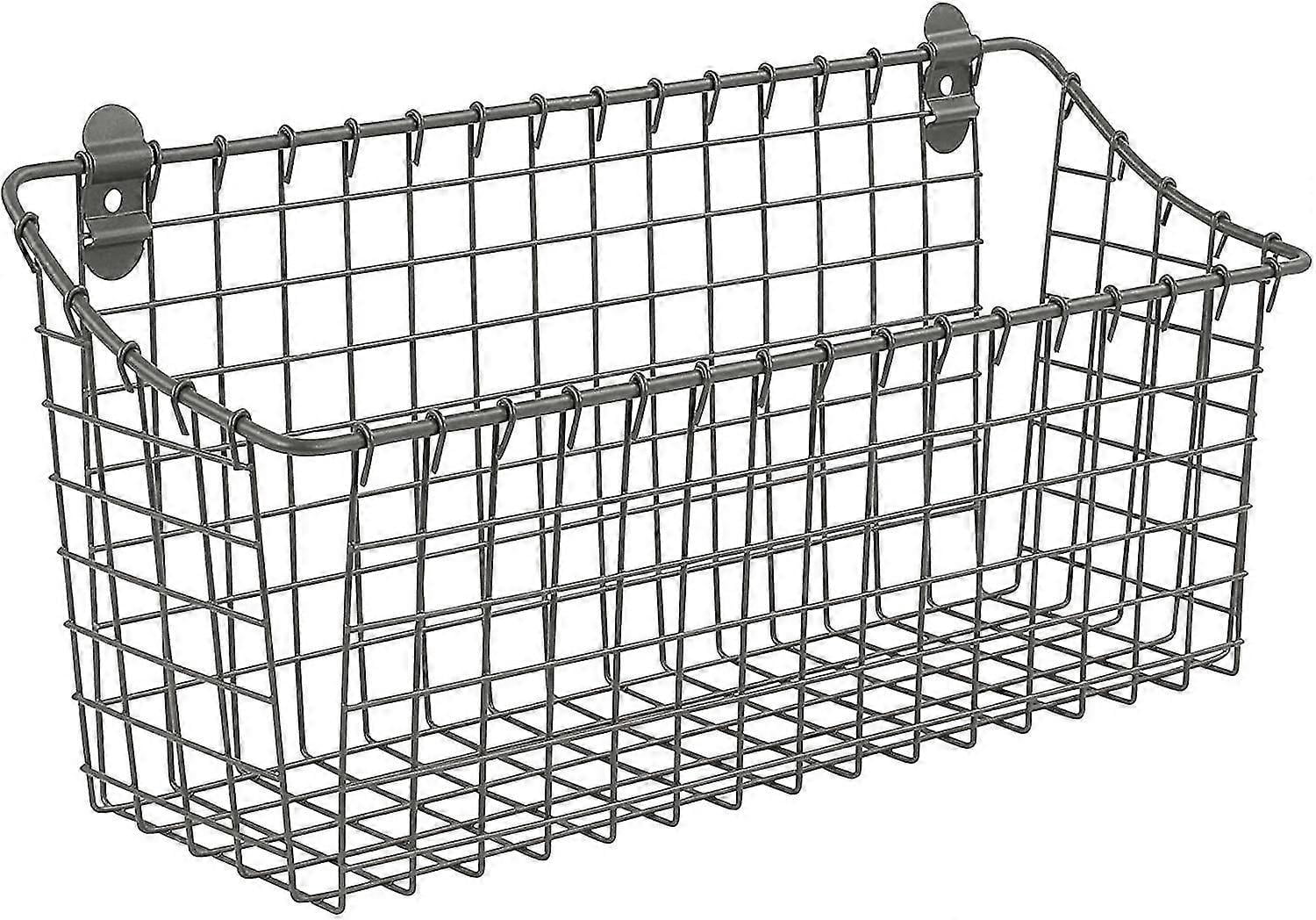 Extra Large Cabinet Wall-mounted Basket For Storage Organization Rustic ...