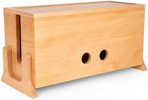 Extra Large Cable Management Box, Wood Cord Hider Box & Organizer for ...