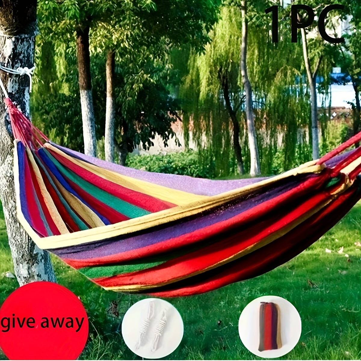 Extra Large Camping Hammock with Straps & Carry Bag – 98.4" x 31.5 ...
