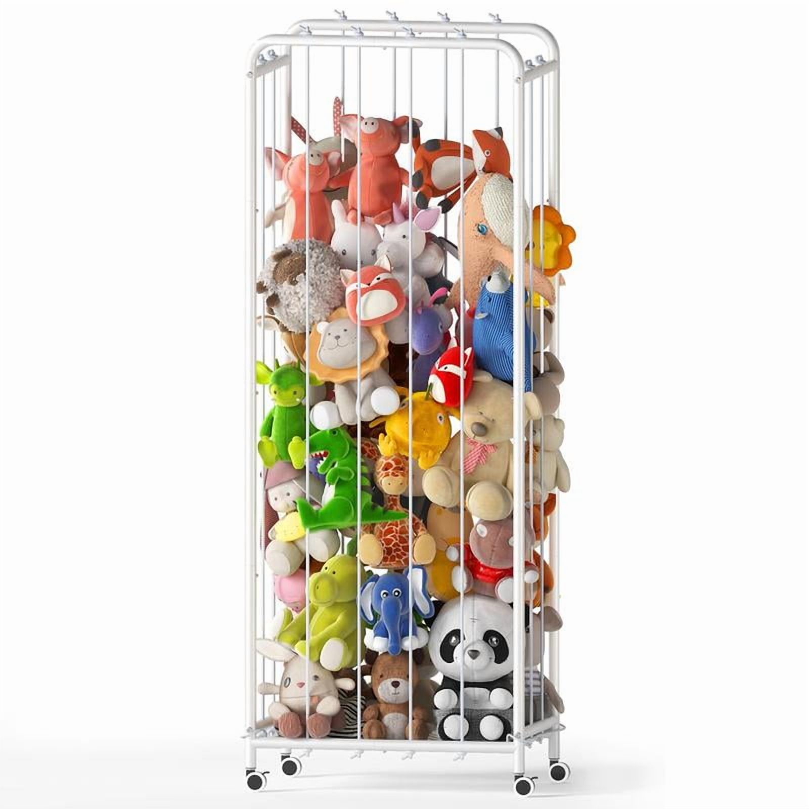 Extra Large Capacity Metal Stuffed Animal Storage Holder, Never Fall ...