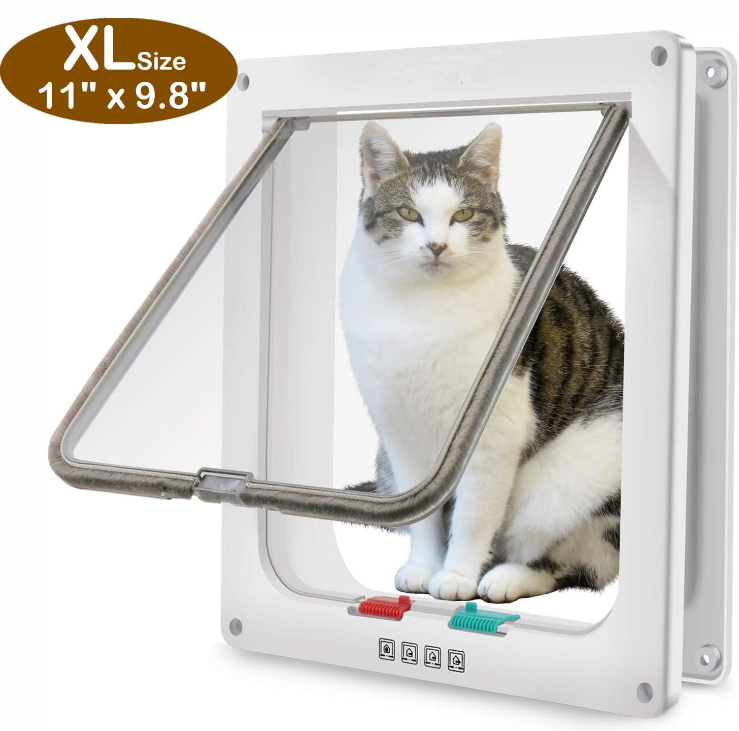 "Extra Large Cat Door, 4 Way Locking, Weatherproof, Suitable for Doors ...