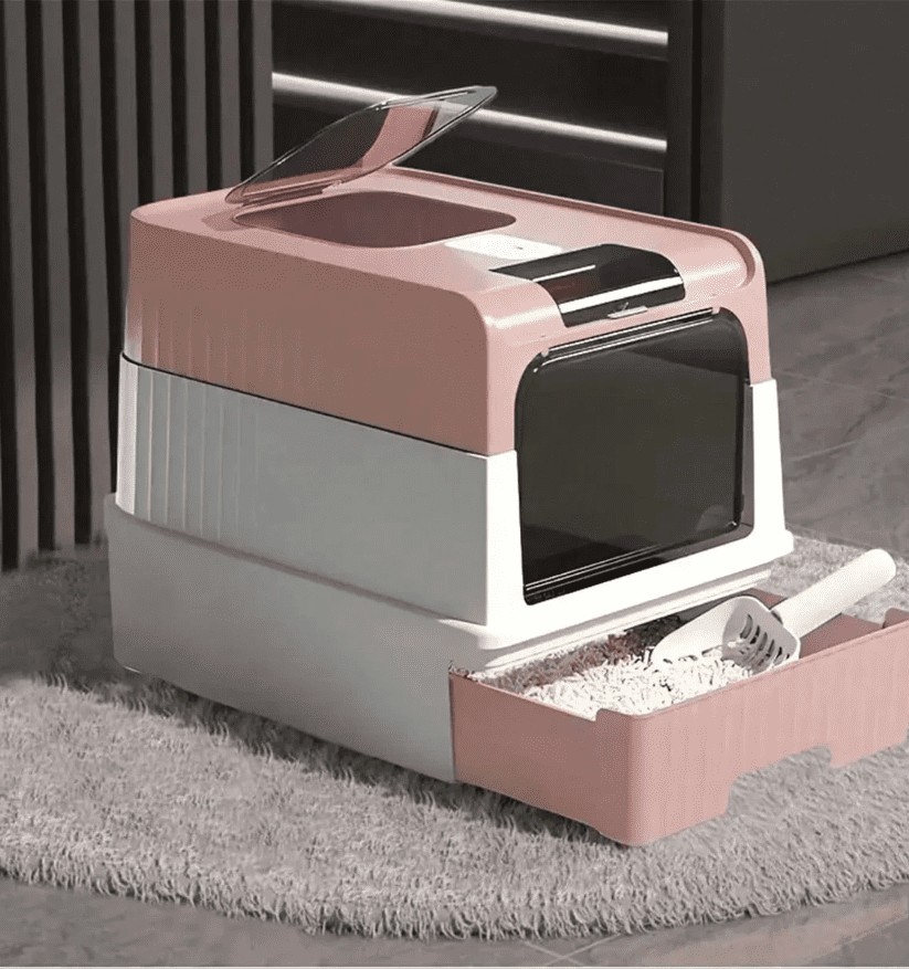 Extra Large Cat Litter Box With Drawer, Odor-Proof And Leak-Proof Cat ...
