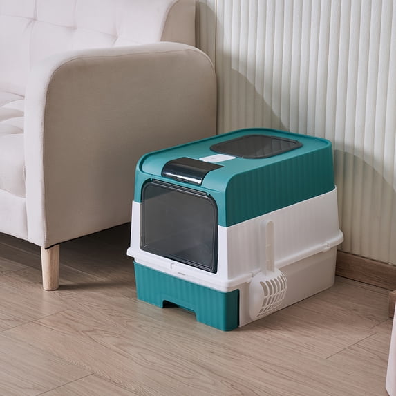Extra Large Cat Litter Box with Full Enclosure, Designed to Prevent ...