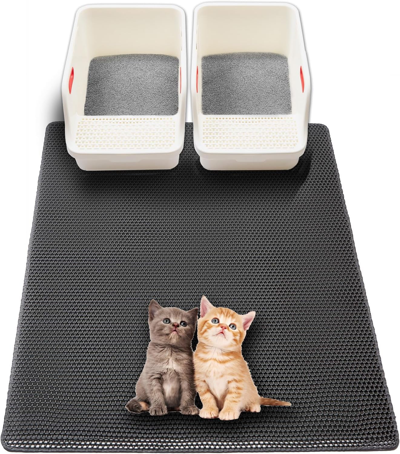 Extra Large Cat Litter Mat, XL 47"x28" Litter Trapping Mat for Cat ...