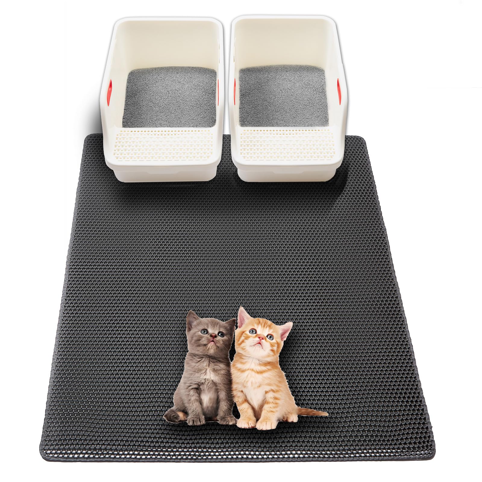 Extra Large Cat Litter Mat, XL 47"x28" Litter Trapping Mat for Cat ...