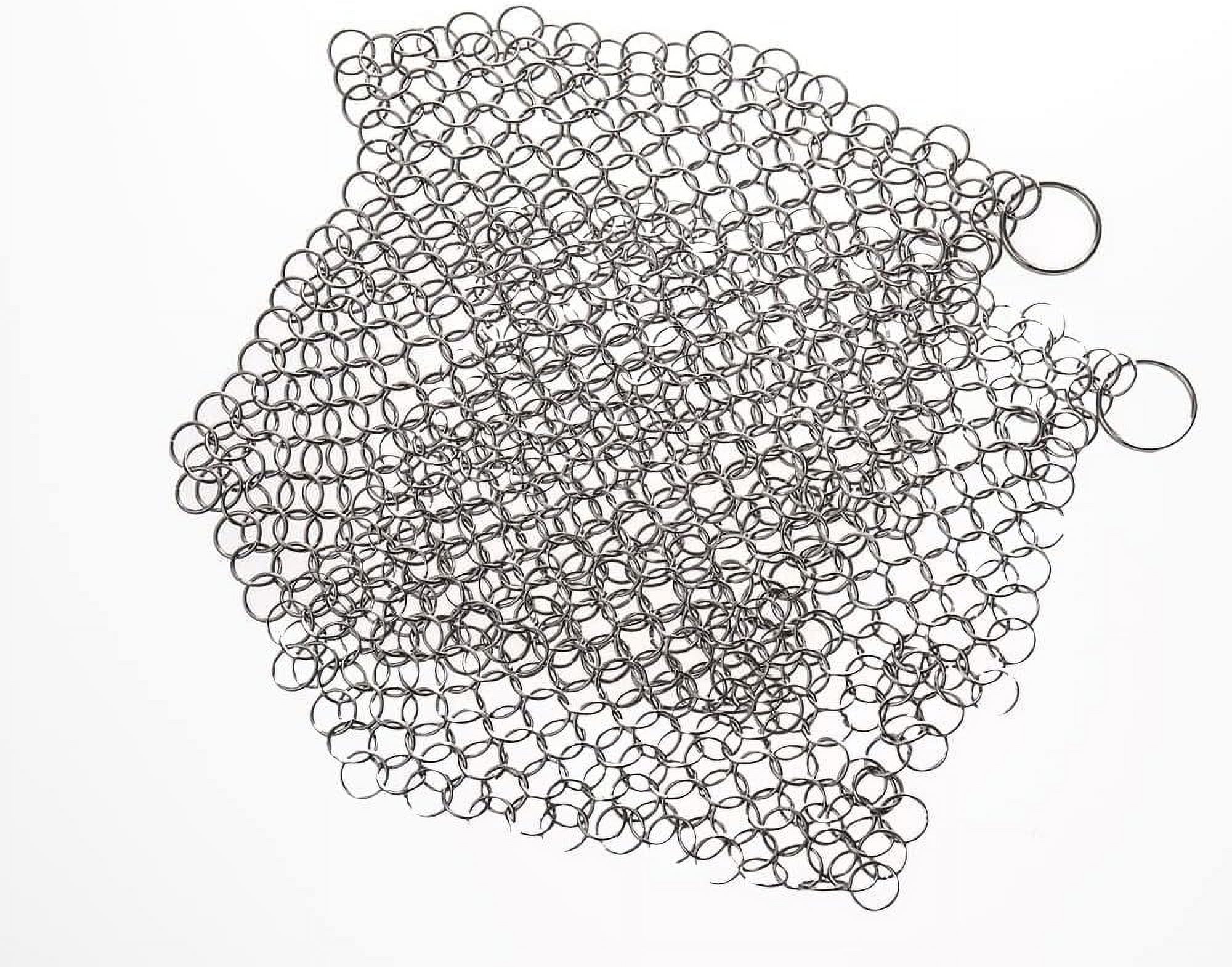 Extra Large Chainmail Scrubber For Cast Iron Woven Loops Surgical Steel ...