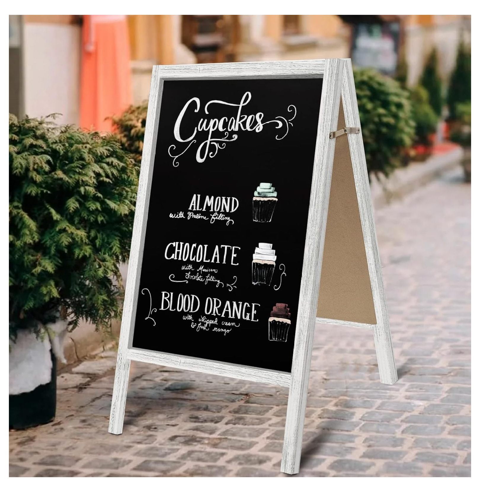 Extra Large Chalkboard A-Frame, 40x22 Double-Sided Wood Sign for ...