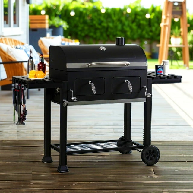 Extra Large Charcoal BBQ Grill with 794 sq. in. Cooking Area, Dual ...