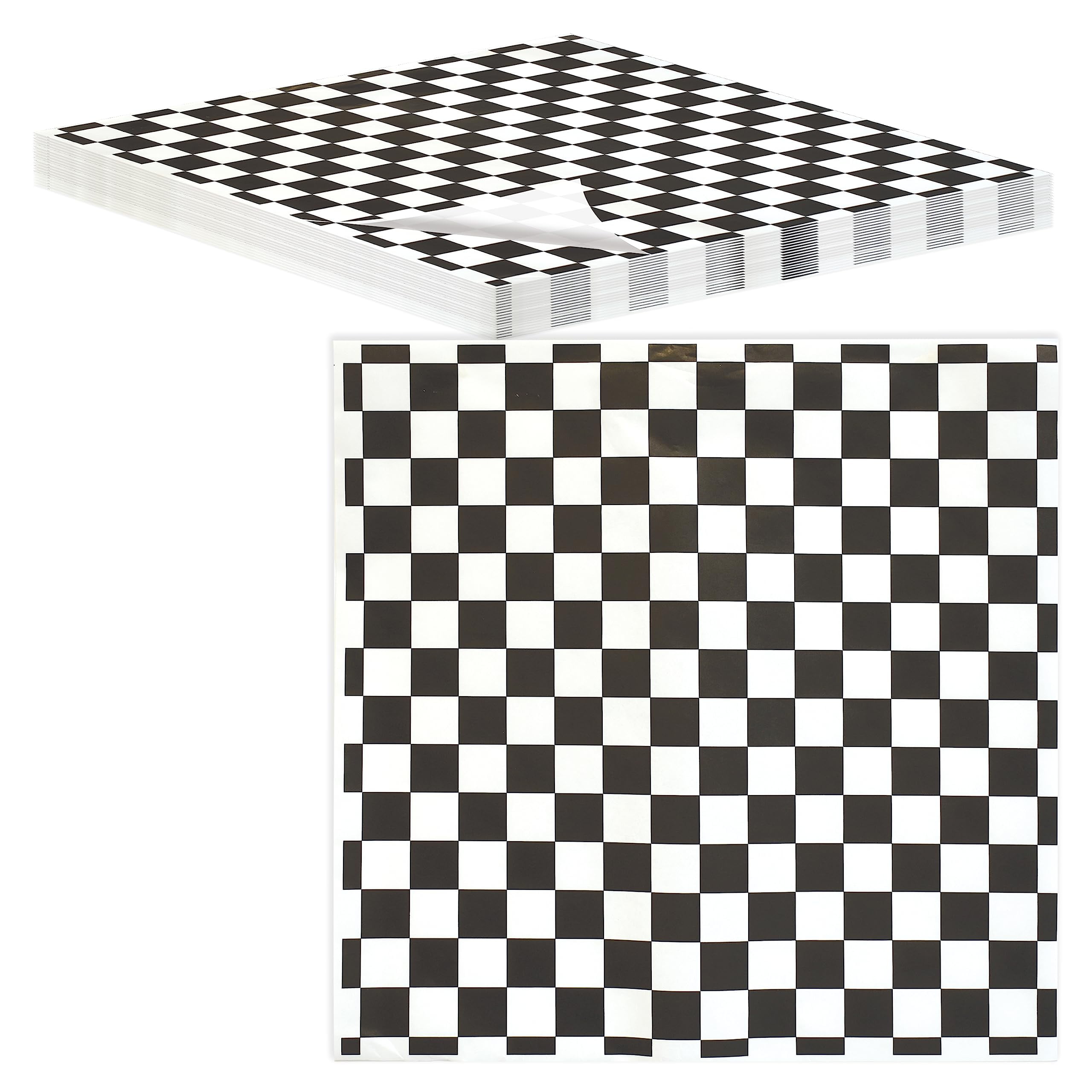 Extra Large Checkered Deli Dry Wax Paper Sheets, 15 x 15 inch ...