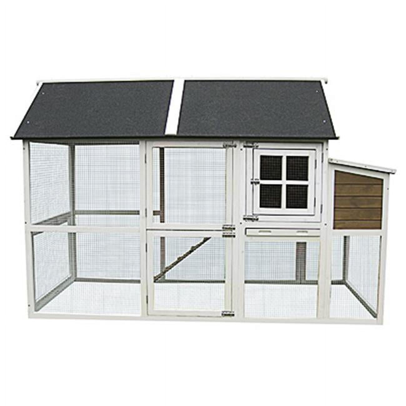Extra Large Chicken Coop, Light Green with Cream Trim & Red Door ...