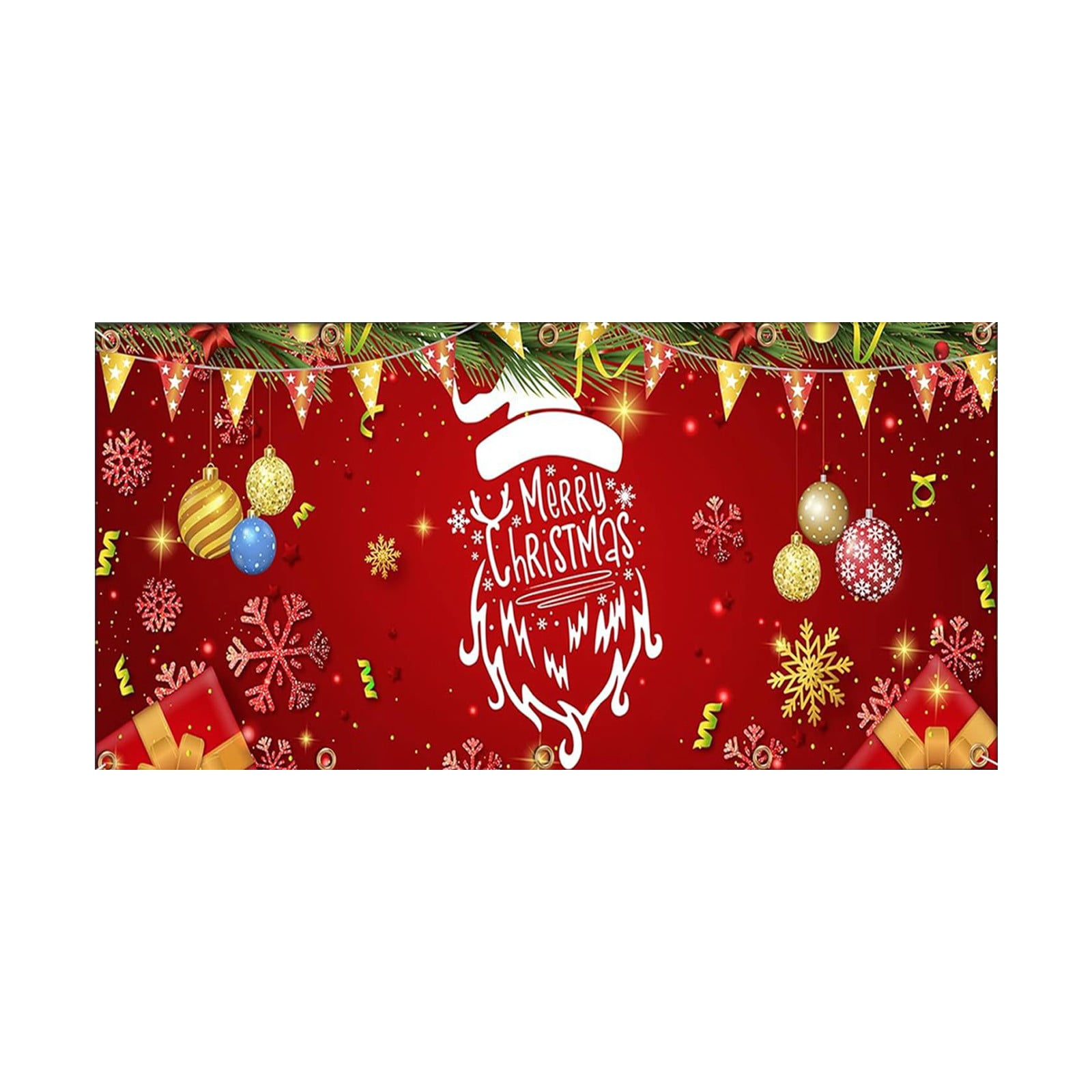 Extra Large Christmas Garage Banner Wide Backdrop for Holiday Events ...