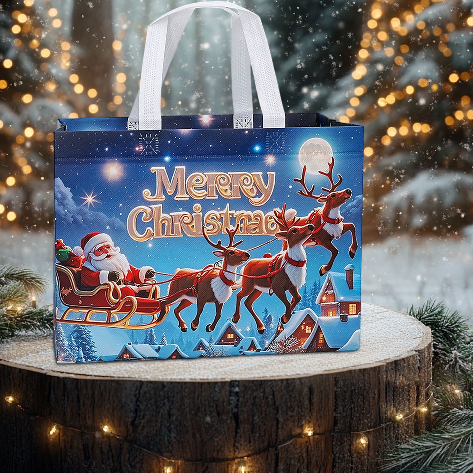 Extra Large Christmas Gift Bags,Reusable Christmas Tote Bags with ...