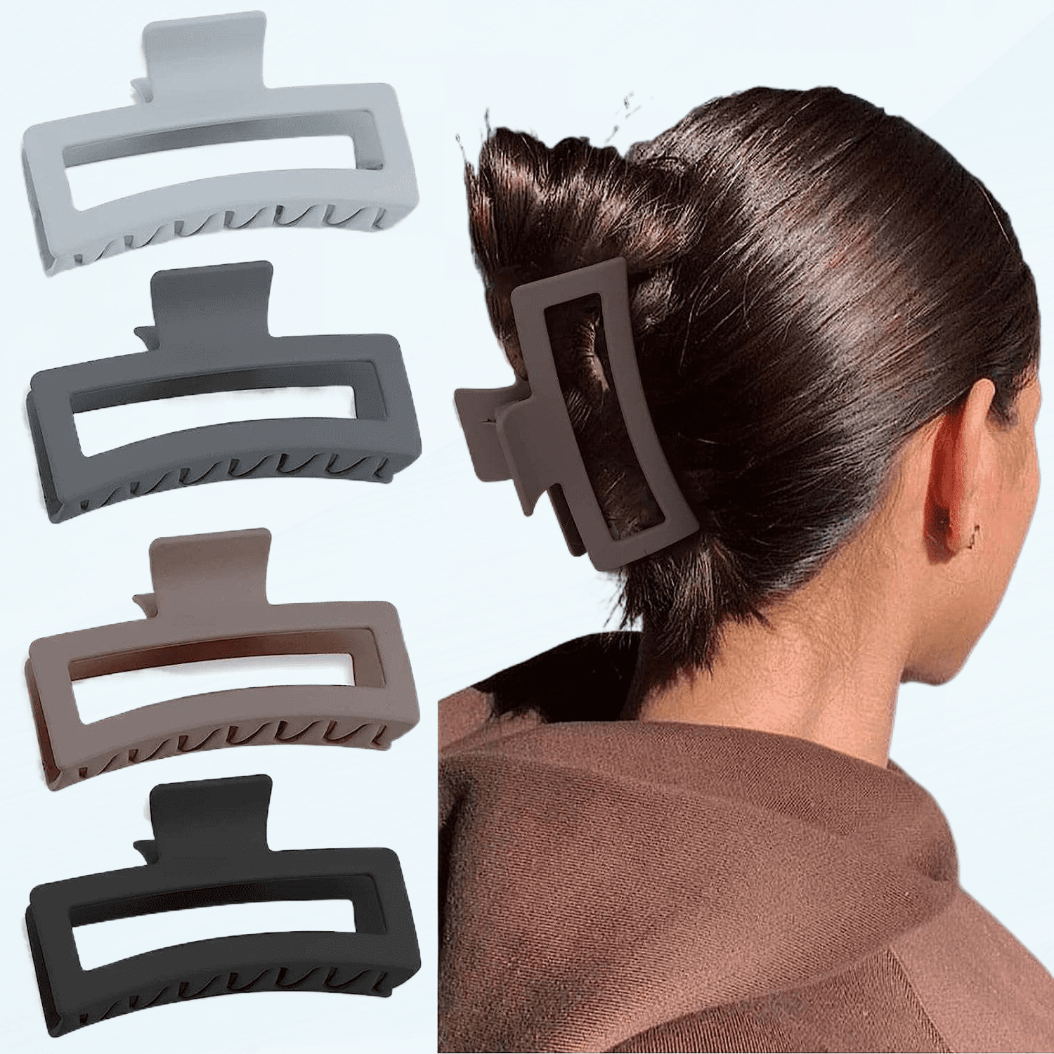 Extra Large Claw Clips for Thick and Long Hair 5 inch Big Hair Claw ...