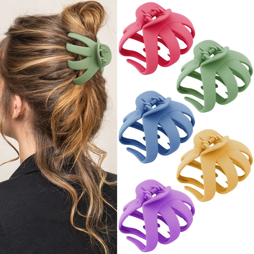 Extra Large Claw Clips for Thick Hair - 5Pcs Jumbo Octopus Hair Clips ...