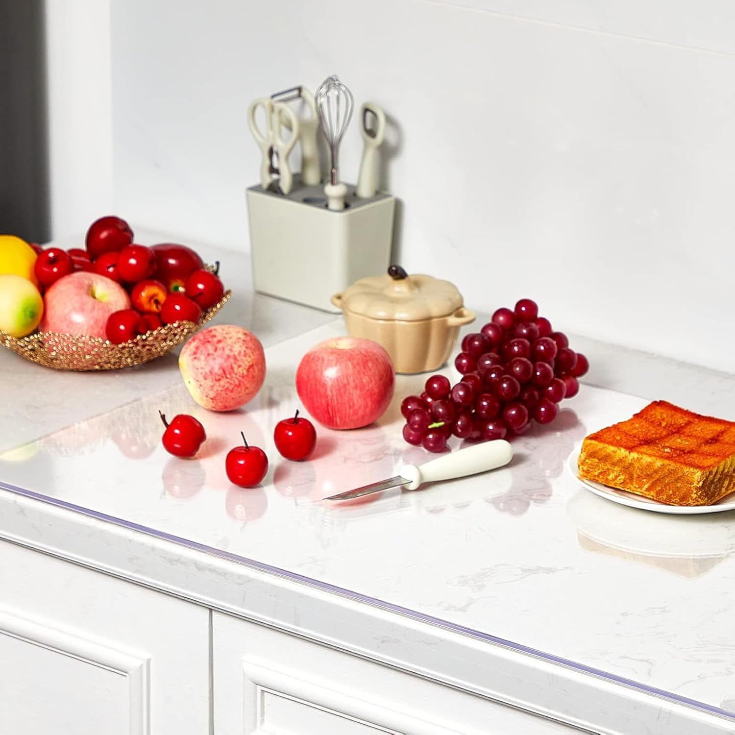 Extra Large Clear Acrylic Cutting Board with Counter Lip - 23.5"x17 ...