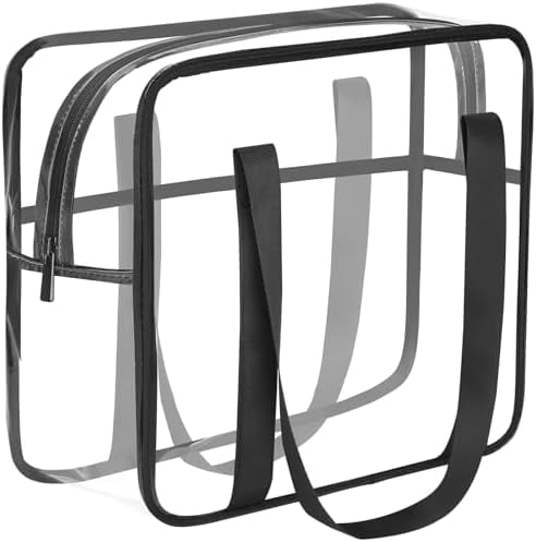 Extra Large Clear Cosmetic Makeup Bag, Transparent PVC Tote Shoulder ...