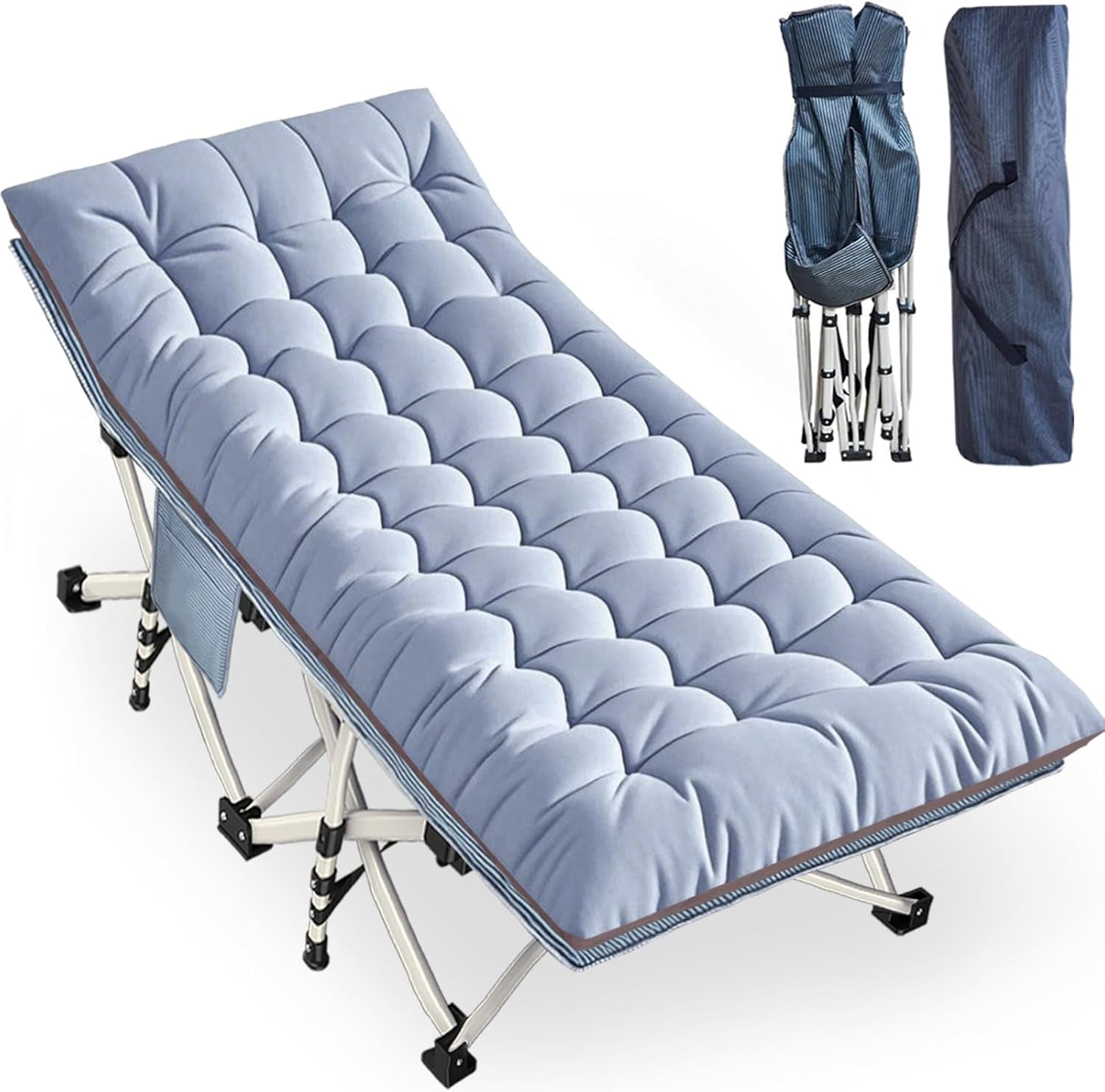 Extra Large Cmaping Cot 79" L x 32" W x 18" H Camping Cot with ...