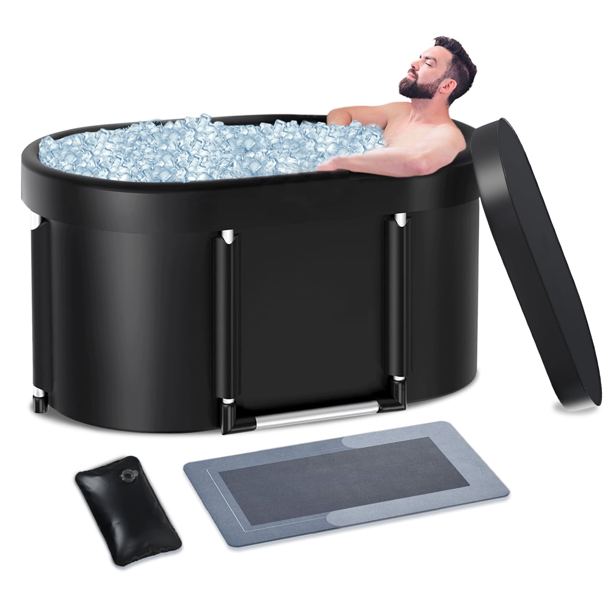 Extra Large Cold Plunge Tub with Aluminum Support Poles for Cold Water ...