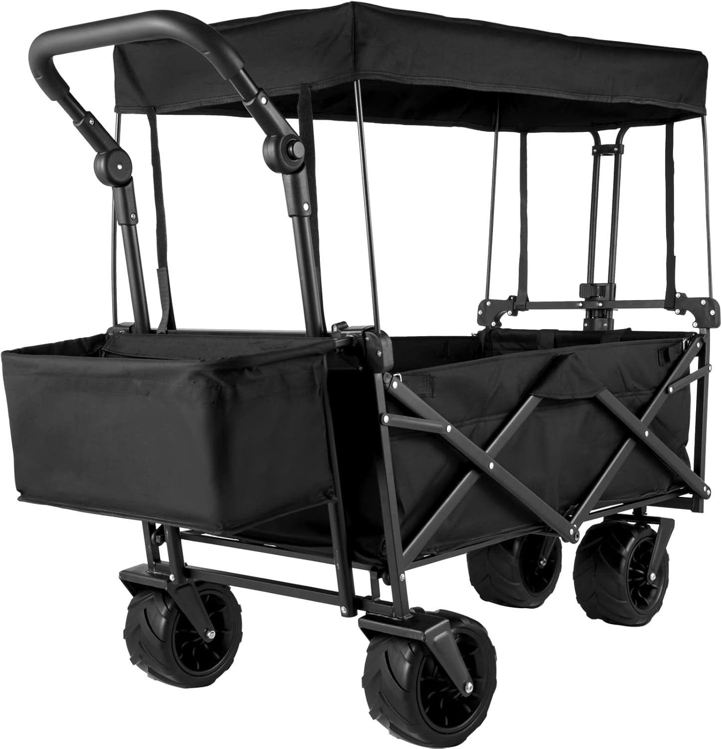 Extra Large Collapsible Garden Cart with Removable Canopy, S Wagon ...