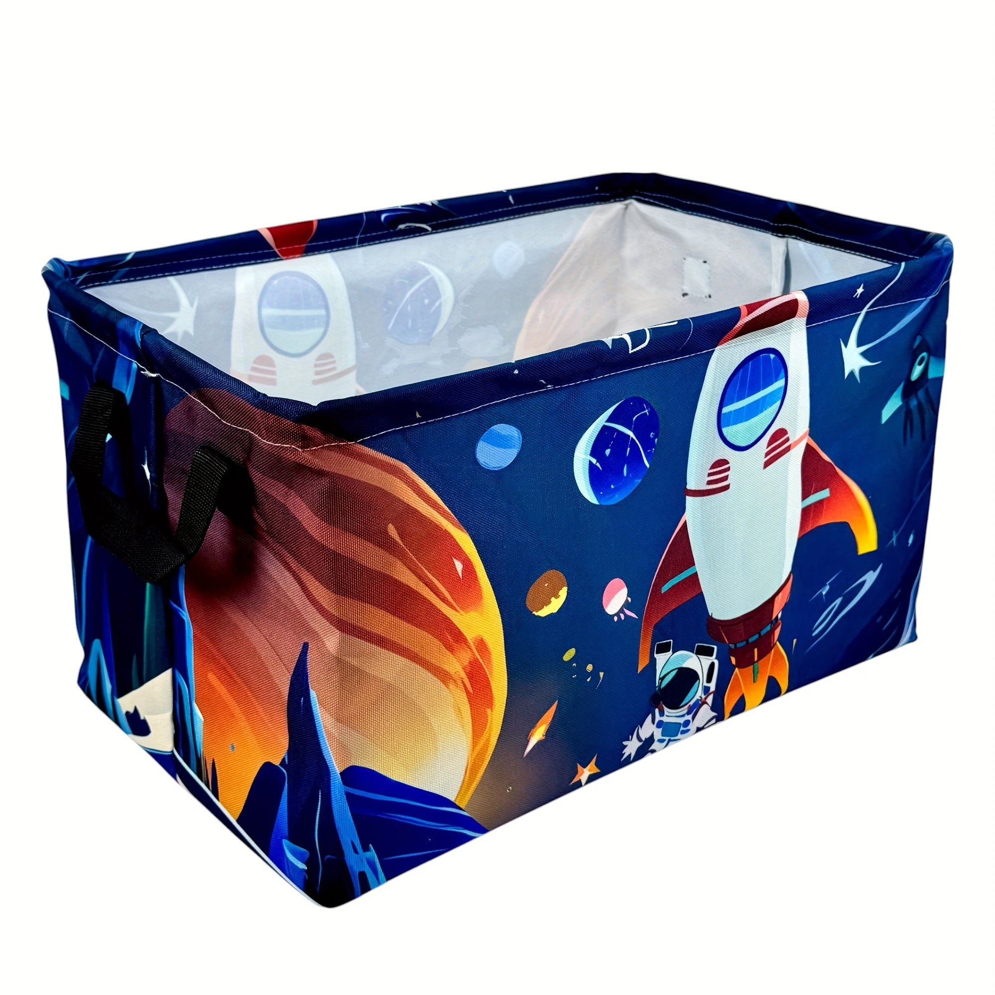 Extra Large Collapsible Laundry Hamper with Handles - Astronaut Rocket ...