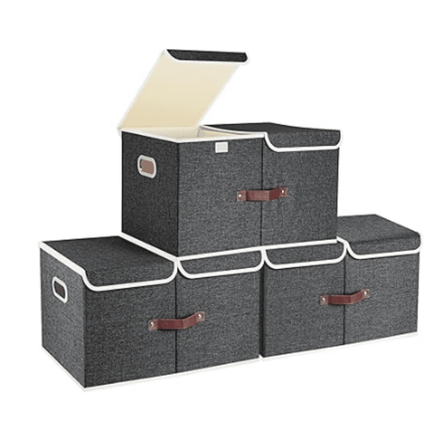 Extra Large Collapsible Storage Bins with Lids and Compartments ...