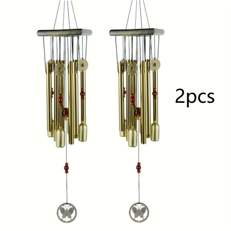 Extra-Large Copper Bell Wind Chimes - Rust-Resistant Aluminum Alloy ...