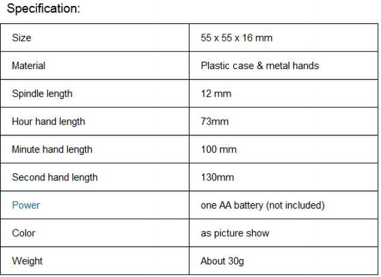 Extra Large Countdown Clock Gold Hands DIY Quartz Wall Clock Movement ...