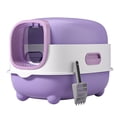 Extra Large Covered Cat Litter Box with Lid Enclosed Litter Tray for ...