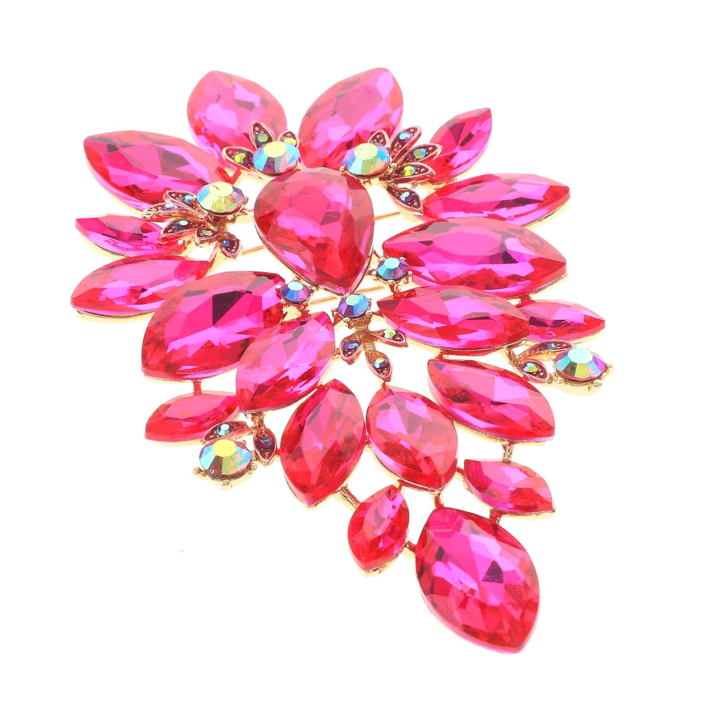 Extra Large Crystal Flower Brooch - Walmart.com