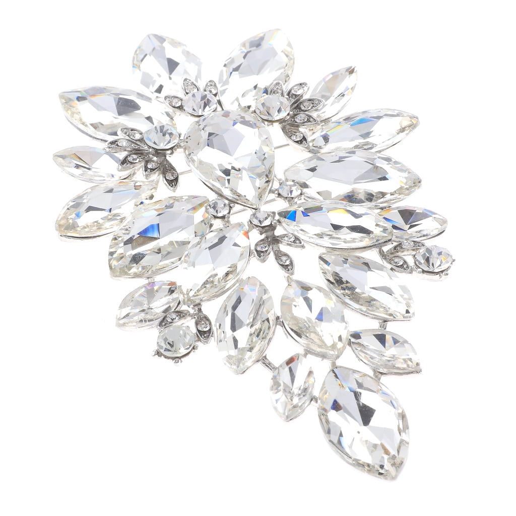 Extra Large Crystal Flower Brooch - Walmart.com