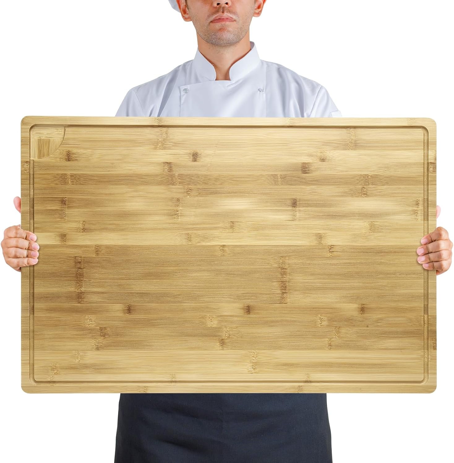 Extra Large Cutting Board for Kitchen, 30 x 20 Inch Bamboo Wood Cutting ...