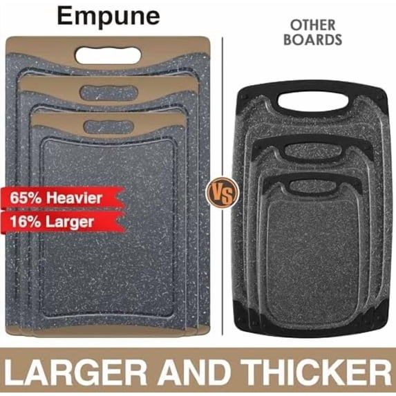 Extra Large Cutting Boards, Plastic Cutting Boards for Kitchen (Set of ...