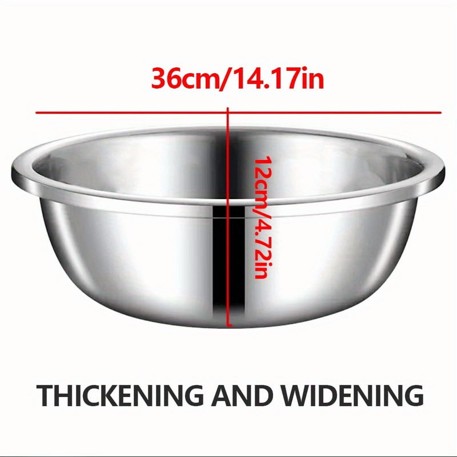 Extra Large Deep-Edge Stainless Steel Mixing Bowls | Mirror Finish ...