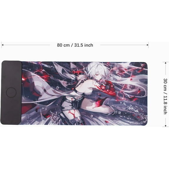 Extra Large Desk Pad with 15W Wireless Charging, Acheron (Huang Quan ...
