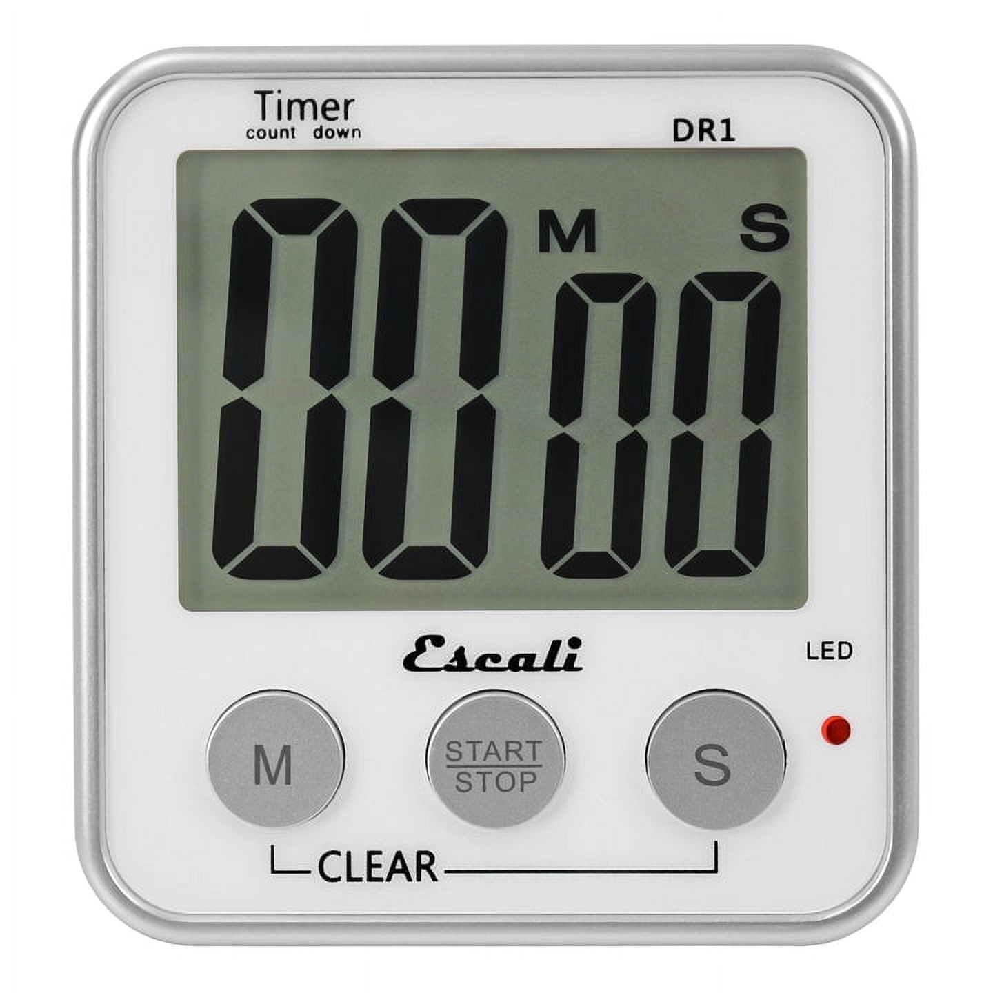 Escali Extra Large Display Digital Kitchen Timer with Clock Mode ...
