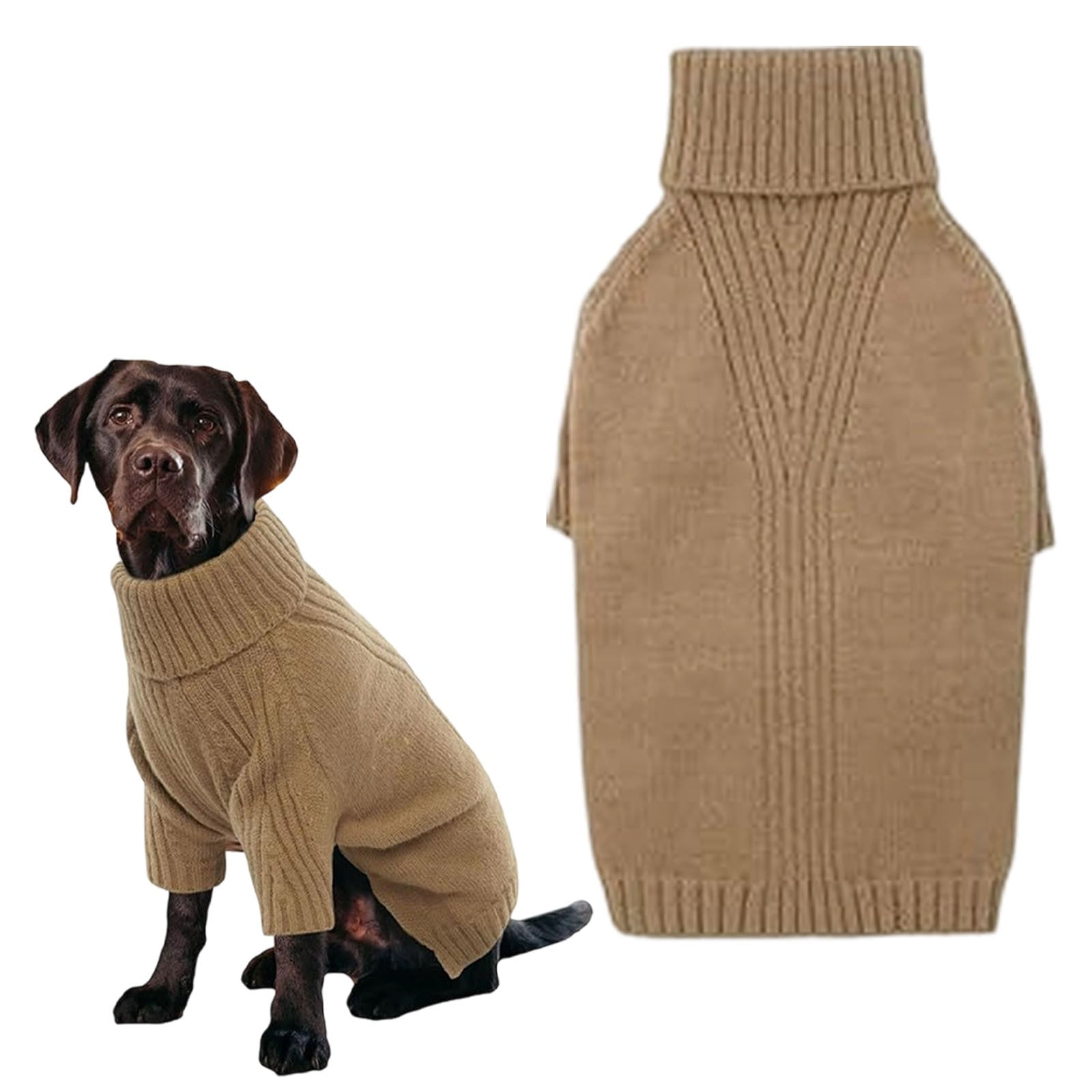 Extra Large Dog Cold Weather Outfit, Green Dog Sweater Thermal Knit Dog ...