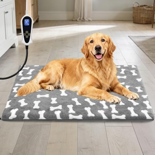 Extra Large Dog Heating Pad,47x30 in Heated Dog Bed with Constant Heat ...