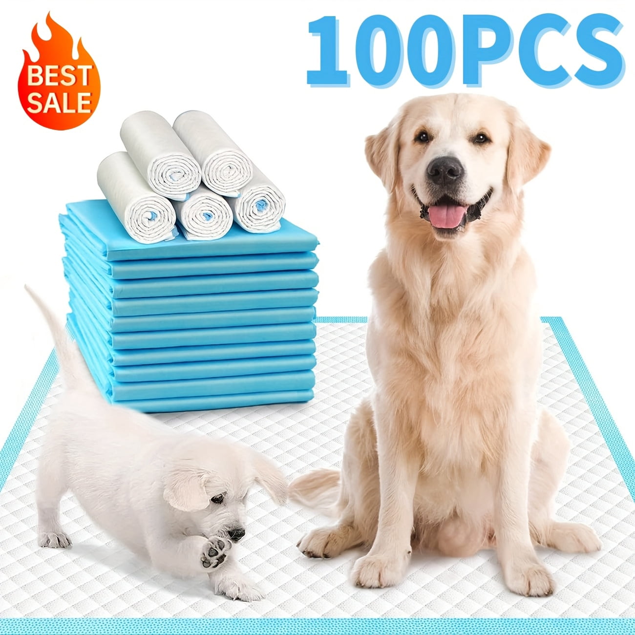 Extra Large Dog Pee Pads 23.62"x23.62" - 50/100/200 Count Heavy Duty ...