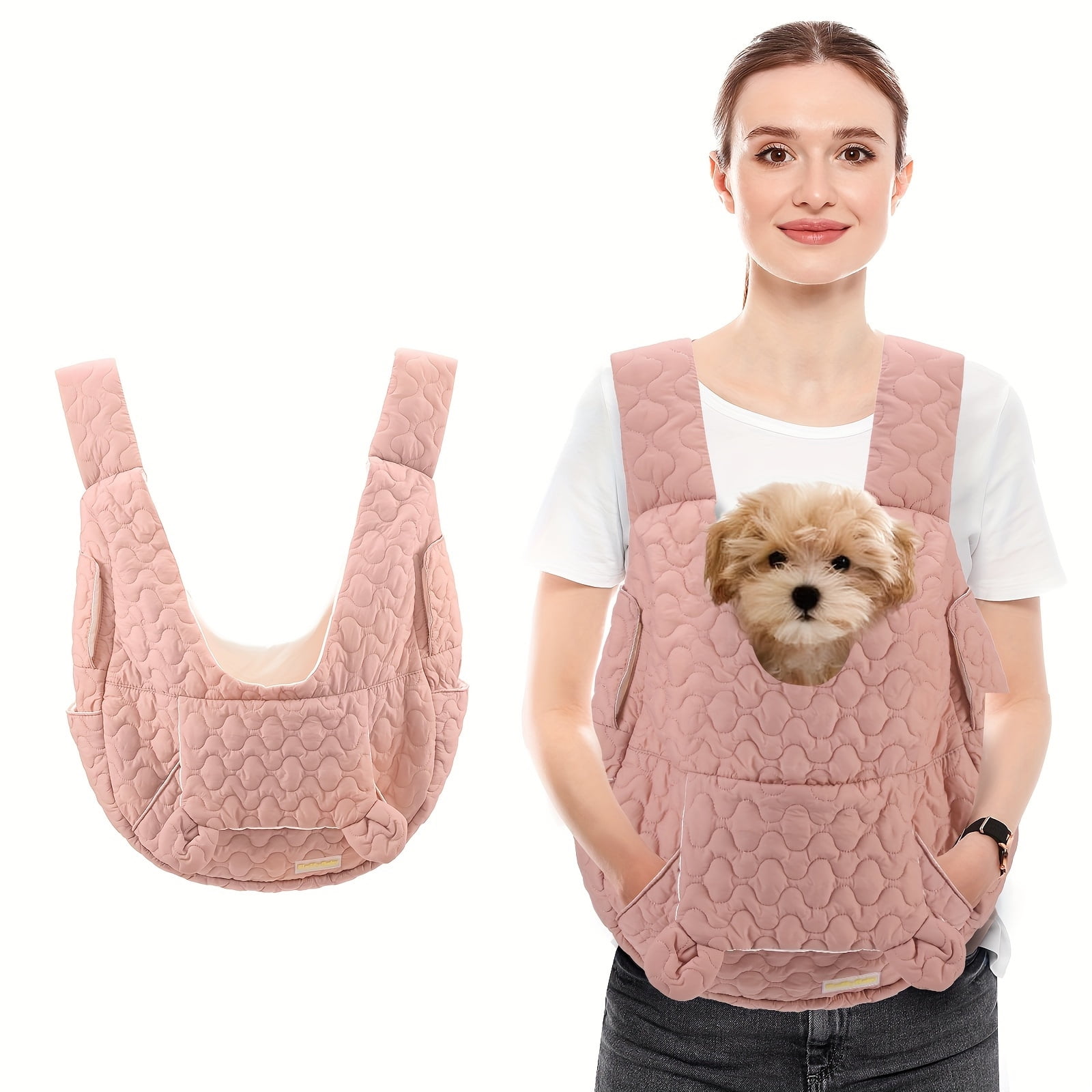 Extra-Large Dog Sling Carrier - Winter Pet Bag With Cotton Lining ...
