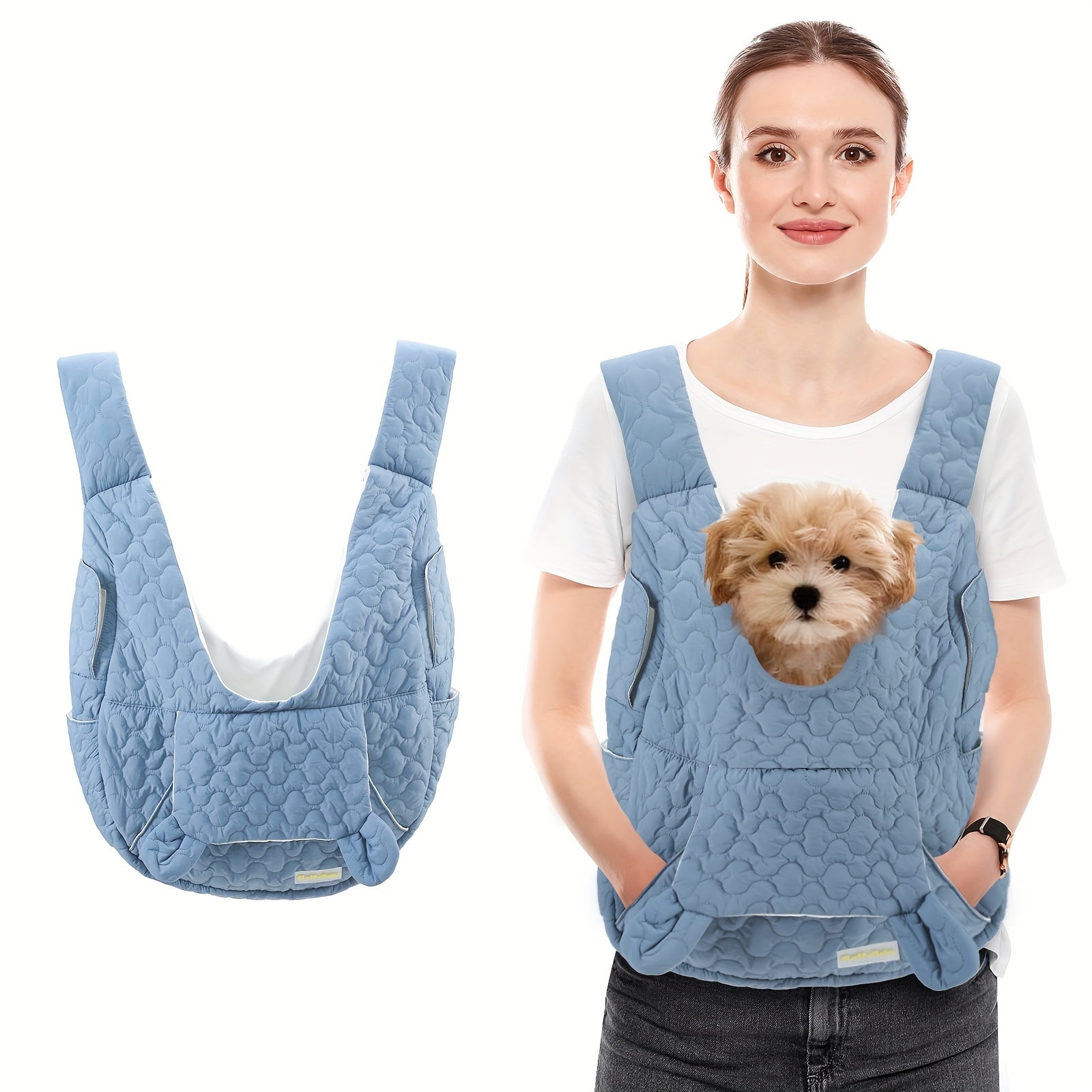 Extra-Large Dog Sling Carrier - Winter Pet Bag With Cotton Lining ...